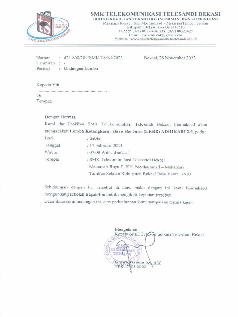 Undangan Lomba | PDF