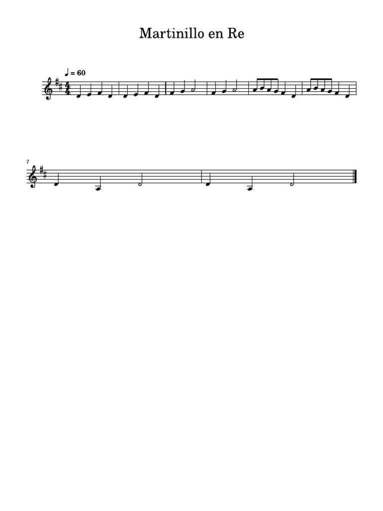 Martinillo en Re | PDF