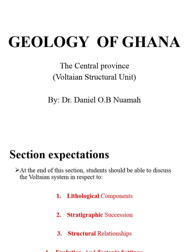 GEOLOGY OF GHANA-voltaian | PDF | Sedimentary Rock | Sedimentary Basin