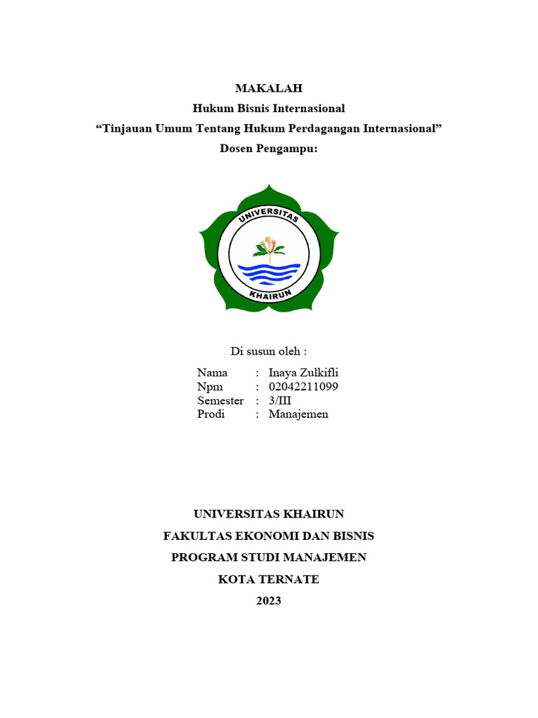 Inaya TGS HBI | PDF | Hukum
