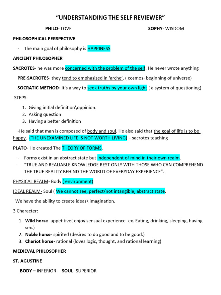 Understanding The Self Reviewer | PDF | Mind | Mental Processes