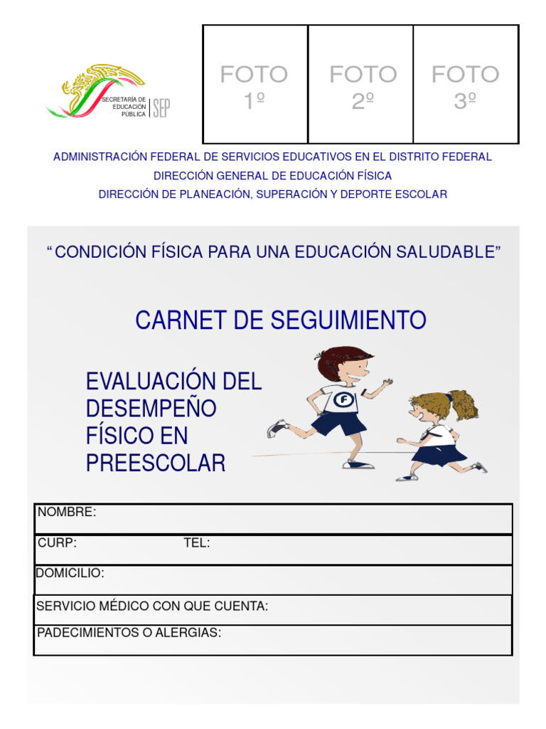 Carnet de Evaluación Preescolar | PDF | Evaluación | Educación de la primera infancia