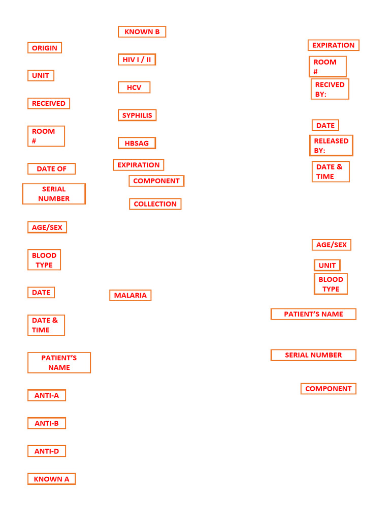 Logbook Label for Blood Components | PDF
