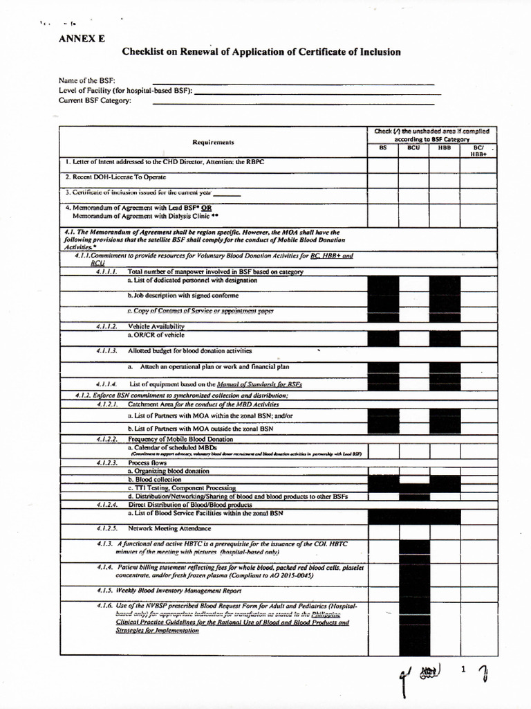 Checklist Renewal 2024 | PDF