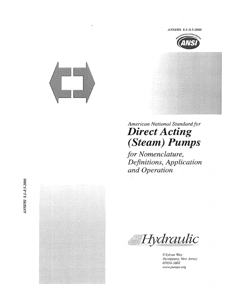 8.1-8.5 Direct Acting (Steam) Pumps For Nomenclature, Definitions ...