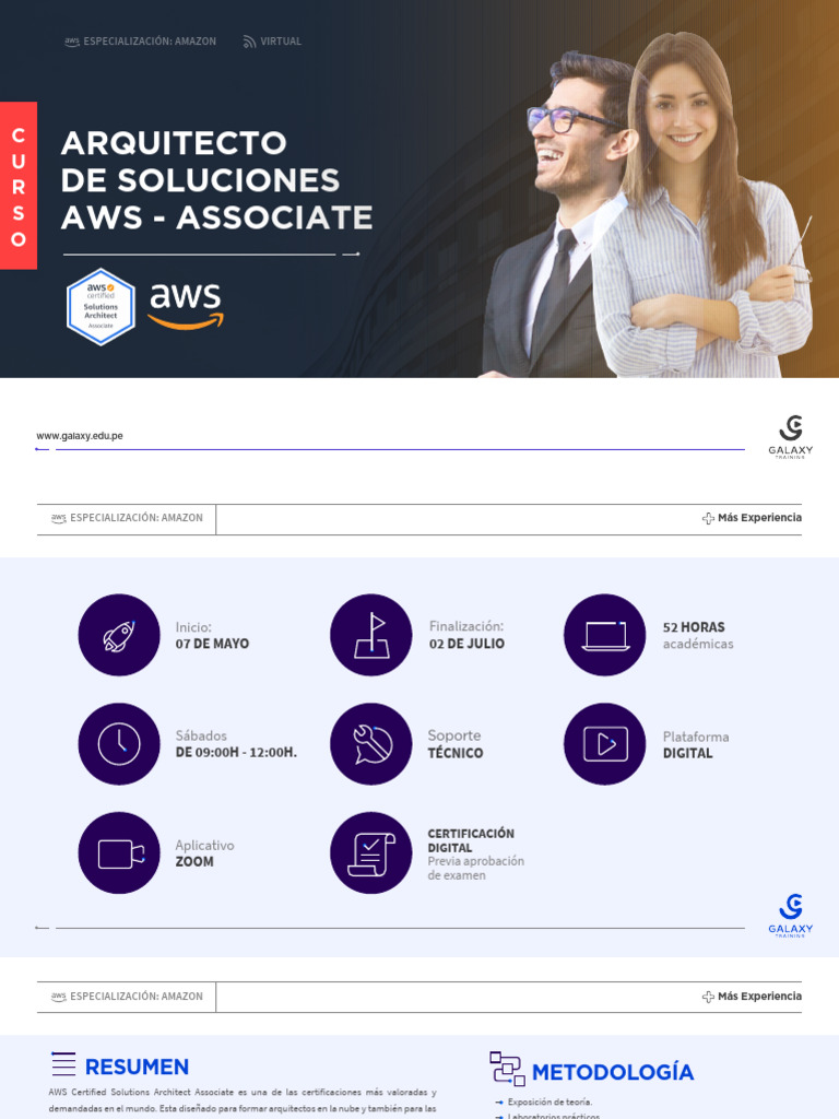 TEMARIO_ARQUITECTO DE SOLUCIONES AWS - ASSOCIATE | PDF | Computación en la nube | Inteligencia ...