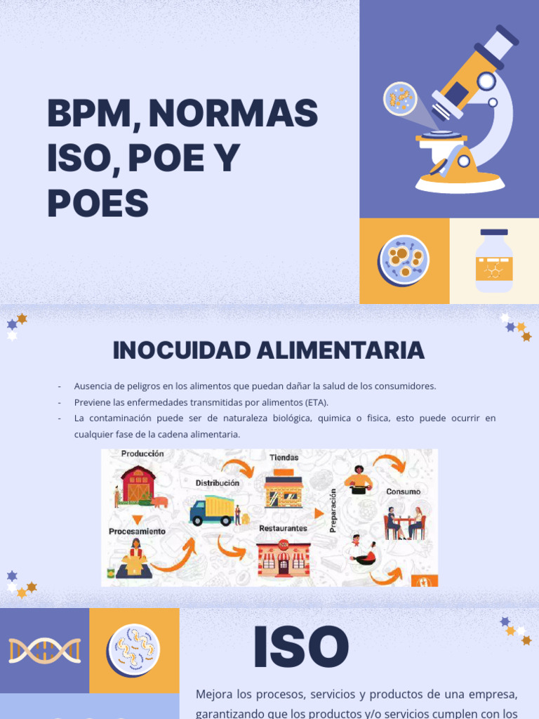 NORMAS ISO, POE Y POES | PDF | Seguridad alimenticia | Calidad (comercial)