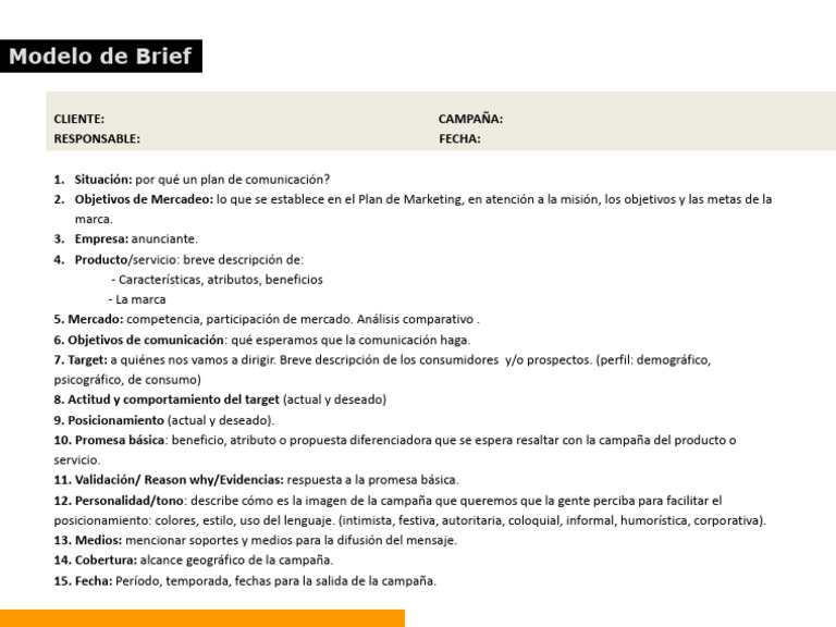 Modelo de Brief | PDF