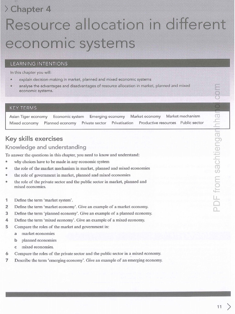 As Economics Workbook Chapter 4 Exercises | PDF