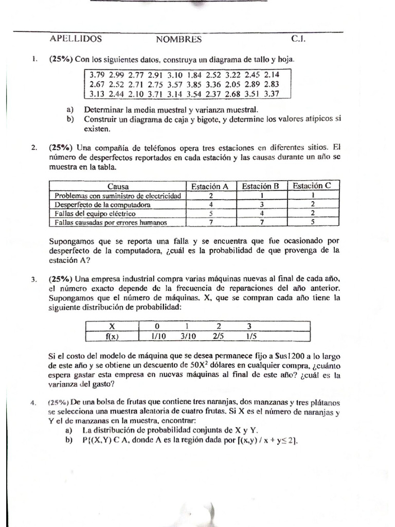 Examen Proba | PDF