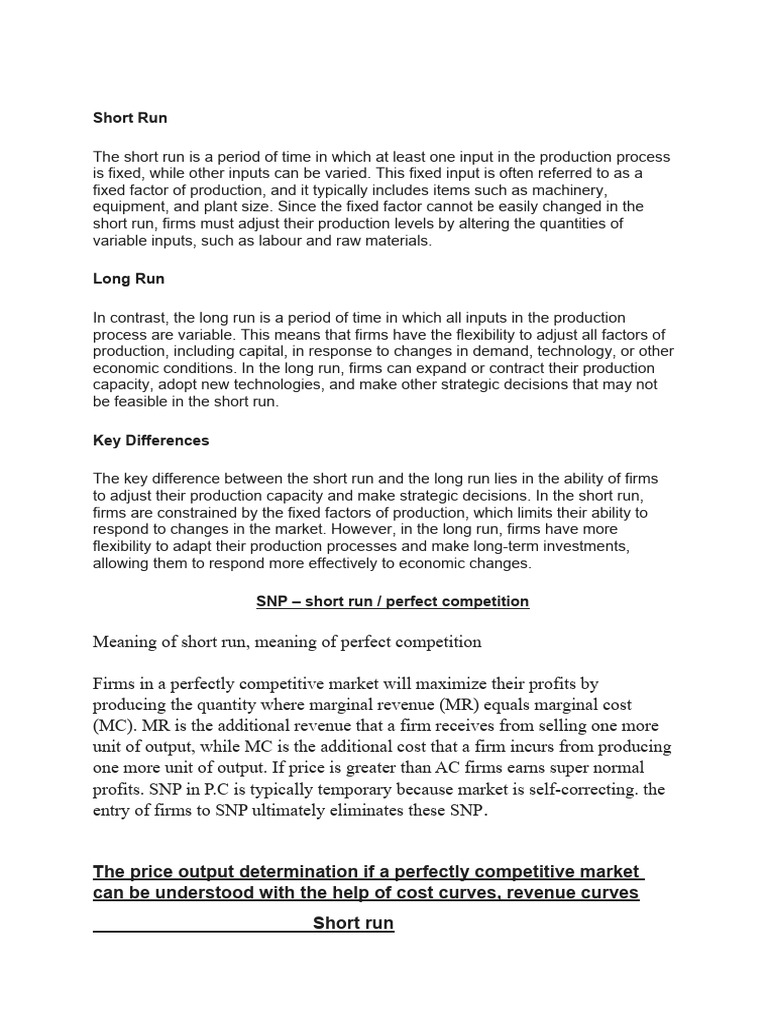 Economics Unit 4 | PDF | Economic Equilibrium | Profit (Economics)
