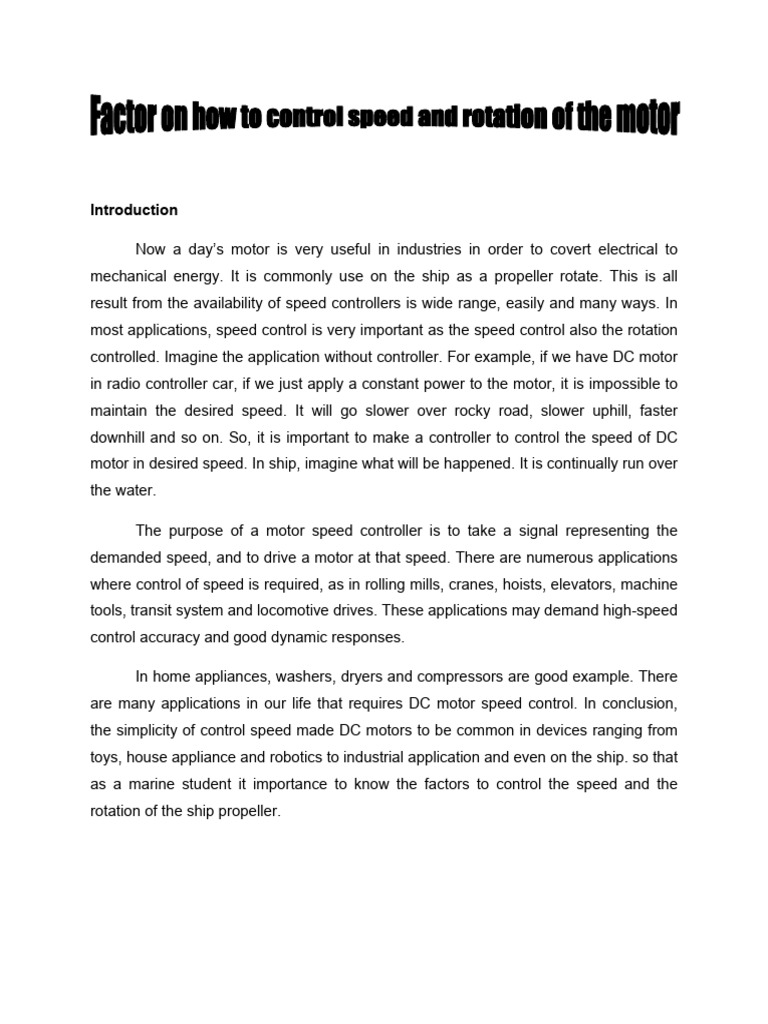 EE PROJECT DESIGN EXPERIMENT Final | PDF | Electric Motor | Resistor EE PROJECT DESIGN EXPERIMENT Final | PDF | Electric Motor | Resistor