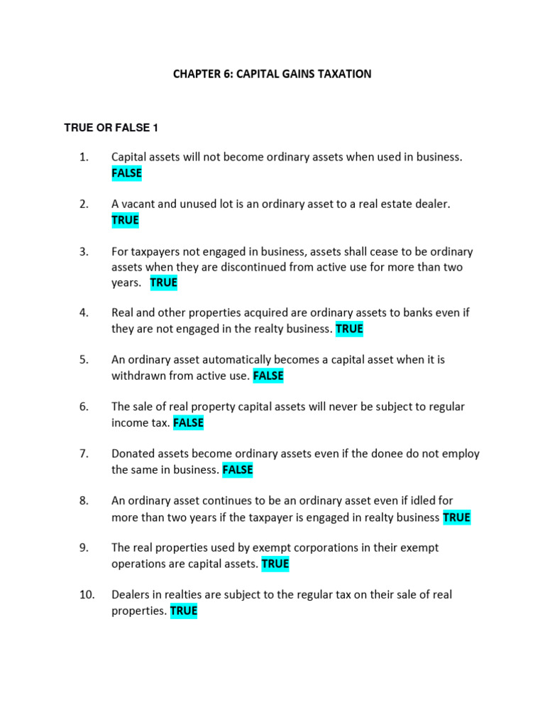 Chap. 6 8 | PDF | Gross Income | Capital Gains Tax