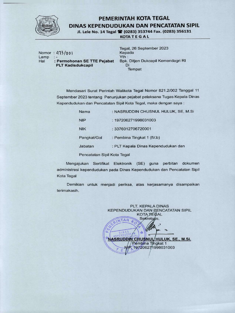 Permohonan SE TTE Pejabat - Compressed | PDF