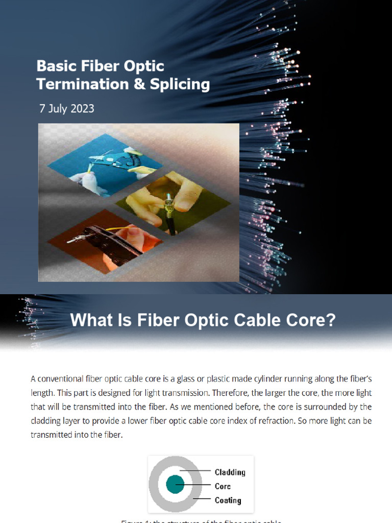Basic FOC Termination and Splicing | PDF | Optical Fiber | Transmission Medium