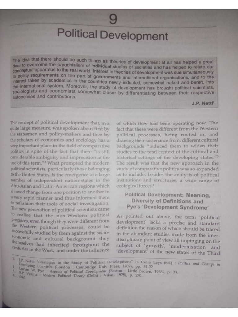Political Devlopment. | PDF