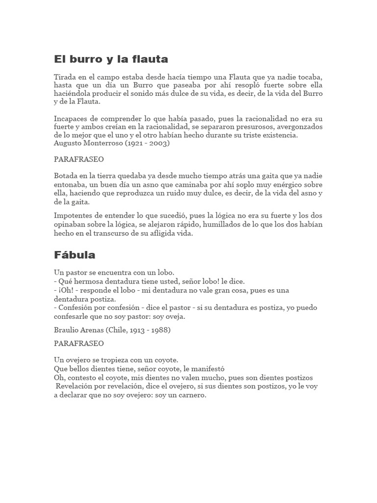 El Burro y La Flauta | PDF