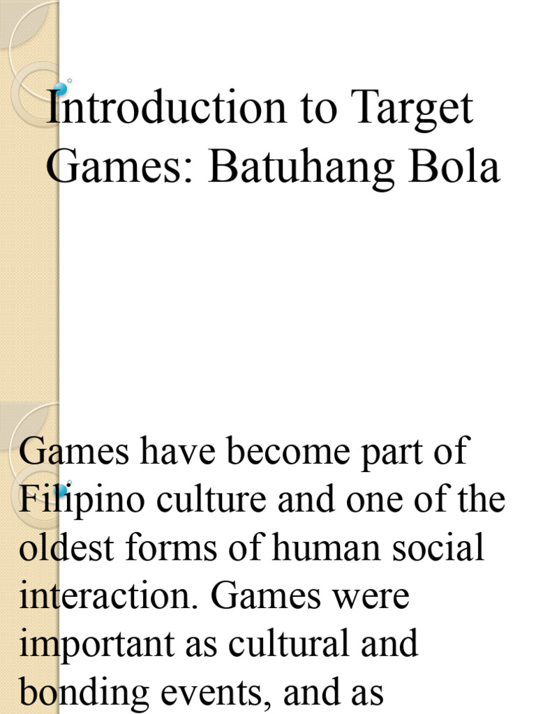 Introduction To Target Games: Batuhang Bola | PDF | Team Sports | Sports