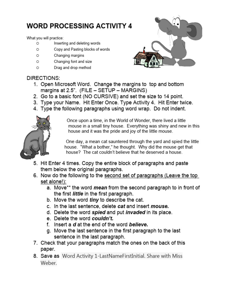 Word Activity 1 | PDF