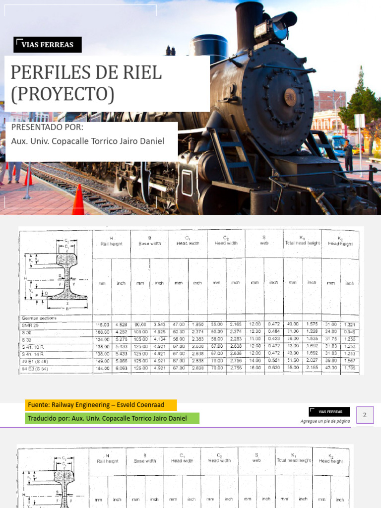 Perfiles de Riel | PDF