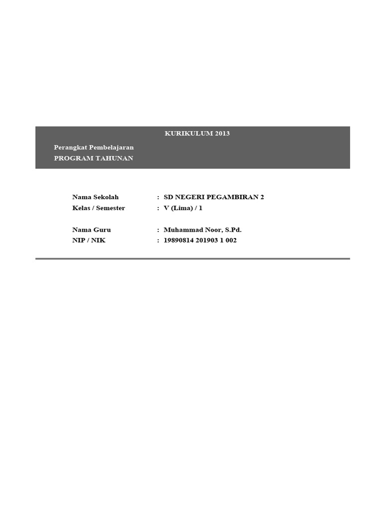 002-Program Tahunan Kls 5 | PDF | Seni & Disiplin Bahasa | Kesehatan Holistik