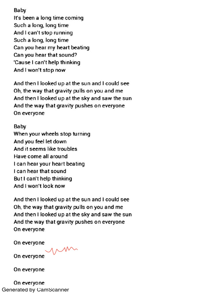 Gravity Lyrics | PDF