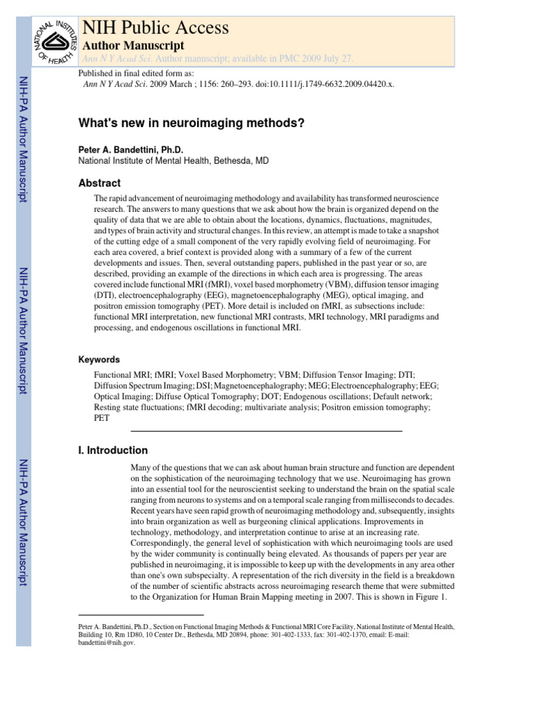 Sesión 1 y 2. Whats New in Neuroimaging Methods | PDF | Functional Magnetic Resonance Imaging ...