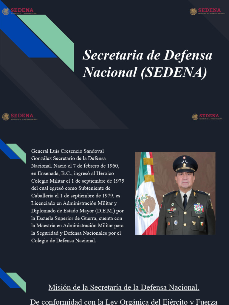 Estructura y Misión de la SEDENA | PDF | Oficial general | Militar