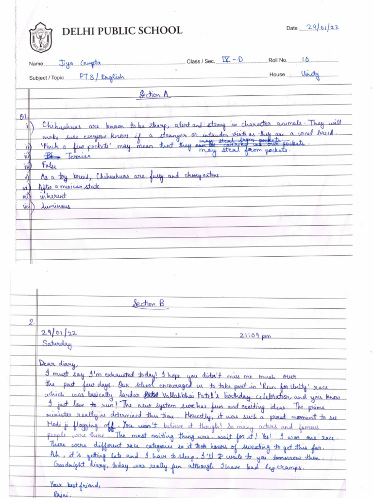 Jiya Gupta PT-3 English | PDF