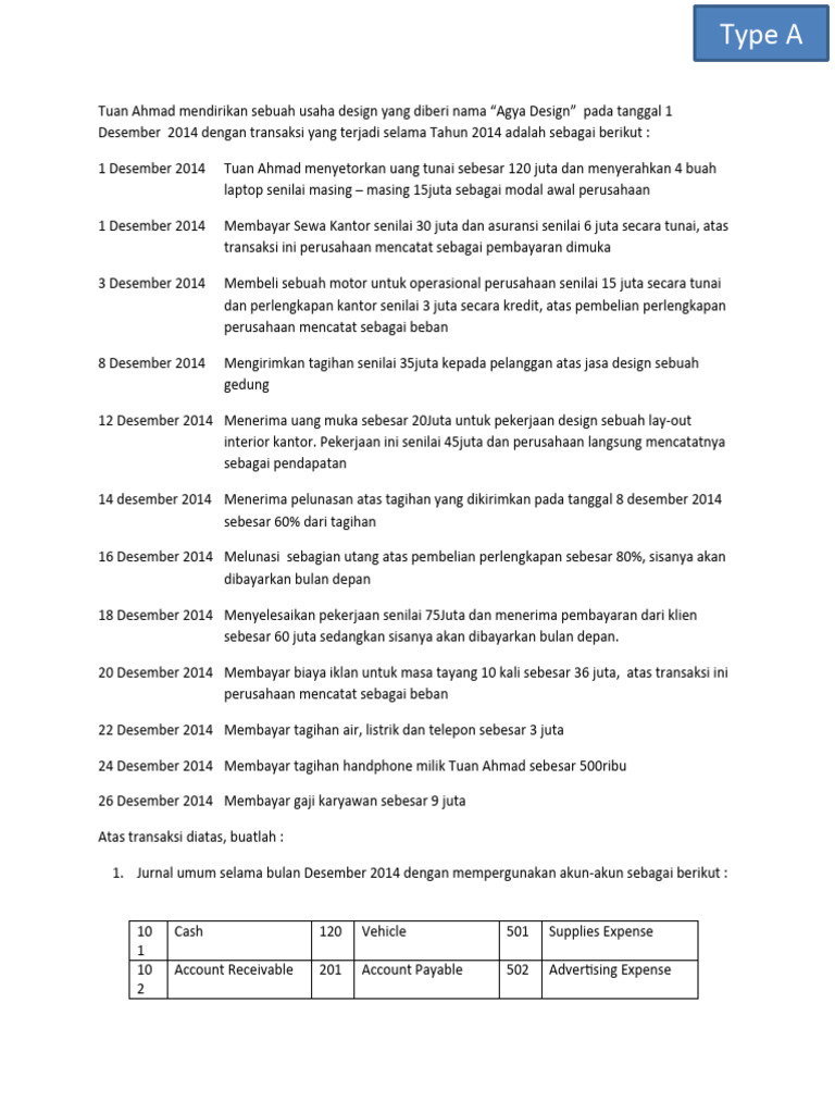 Soal Latihan Accounting Kak Jafar | PDF