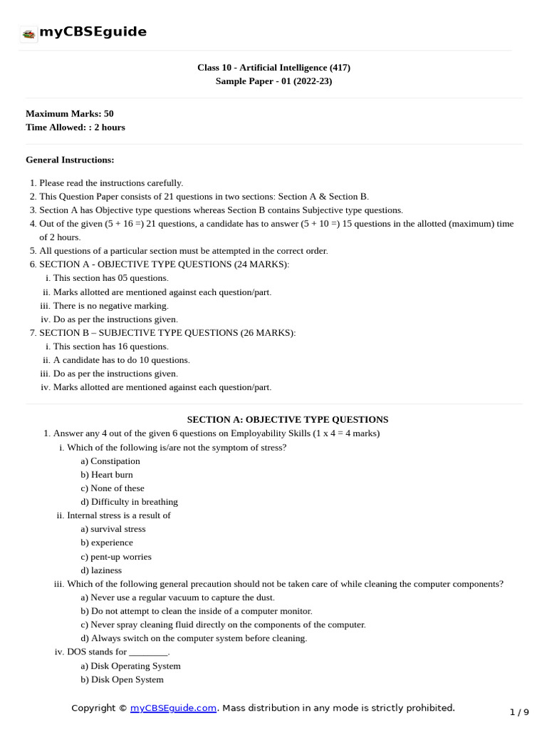 10 Artificialintelligence sp01 | PDF | Artificial Intelligence ...