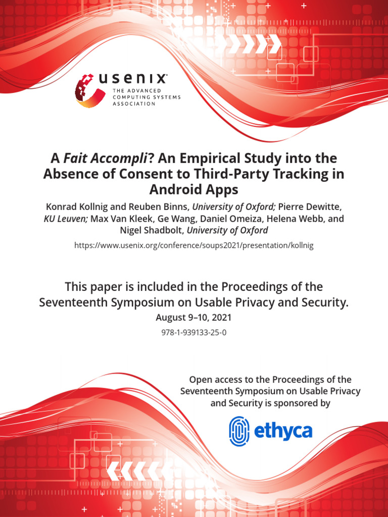 A Fait Accompli? An Empirical Study Into The Absence of Consent To ...