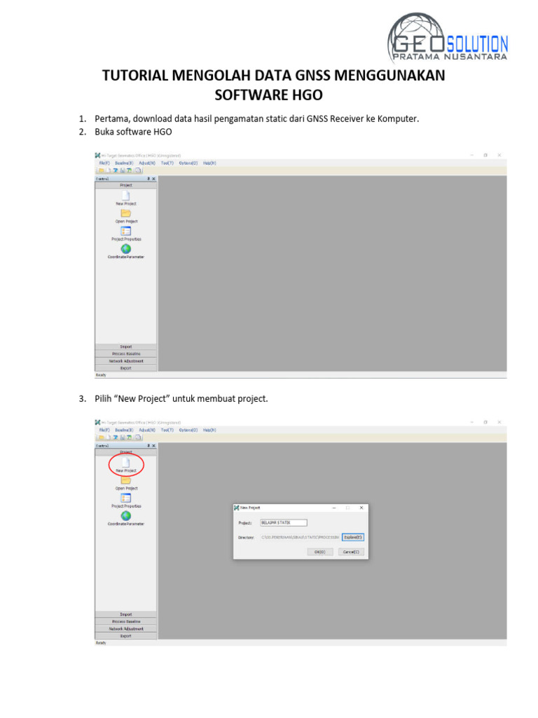 Tutorial Pengolahan Data Statik Menggunakan Hgo | PDF