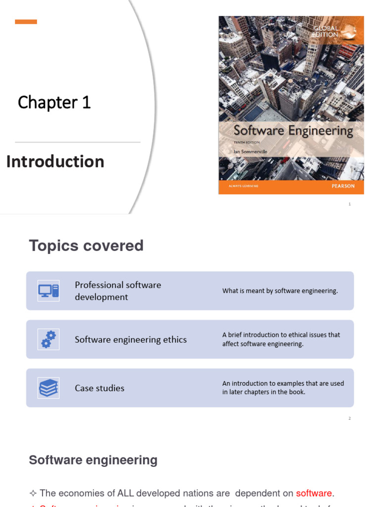 SE1 - Chapter 1 - Introduction | PDF | Software | Engineering