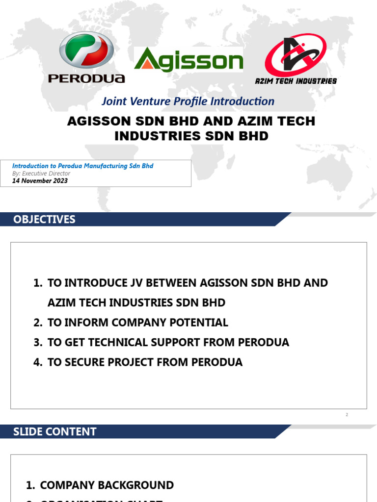 Introduction of JV Agisson and Azim Tech | PDF | Motor Vehicle | Car
