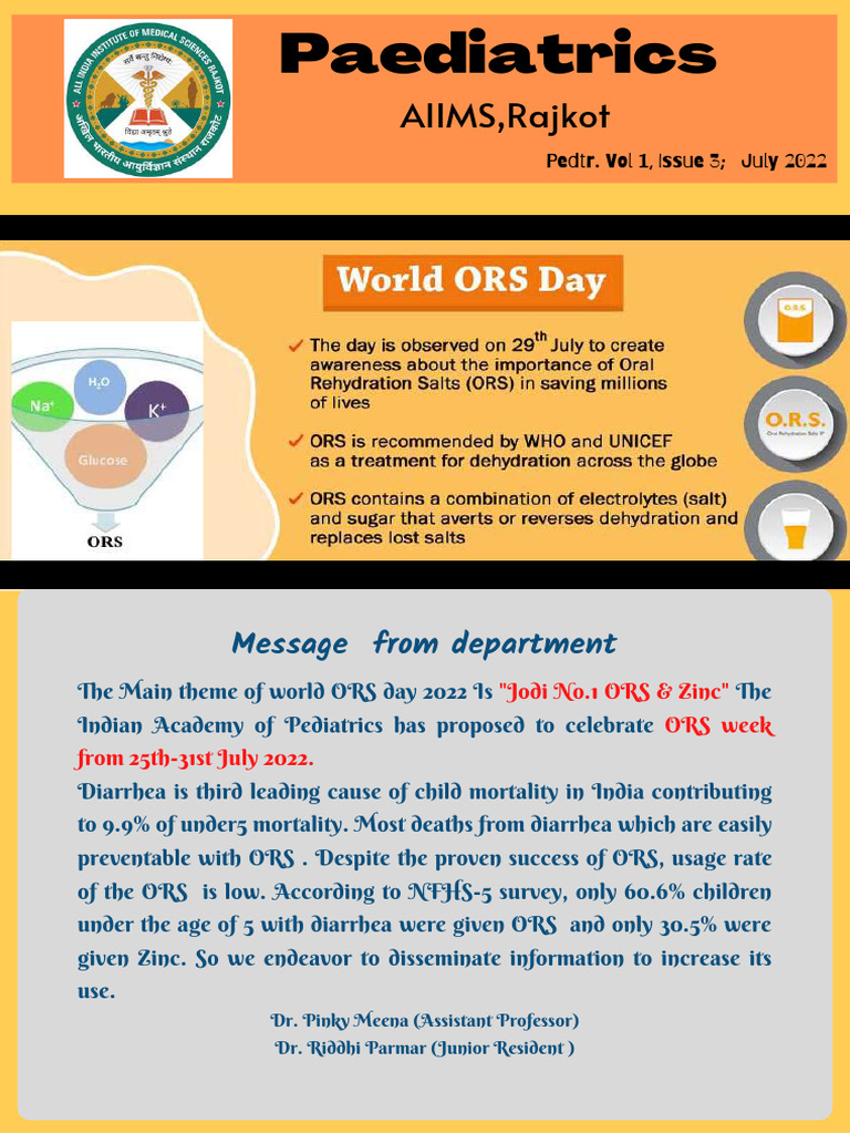 ORS Awareness for Pediatric Health | PDF | Clinical Medicine | Medical ...