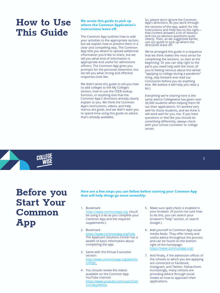 Common App Guide 2020-2021 - Shared | PDF | Voicemail | Sibling