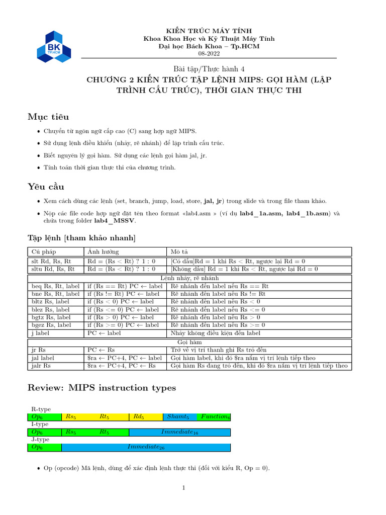 Chap2.3.MIPS ISA CallingFunction ExecutionTime | PDF