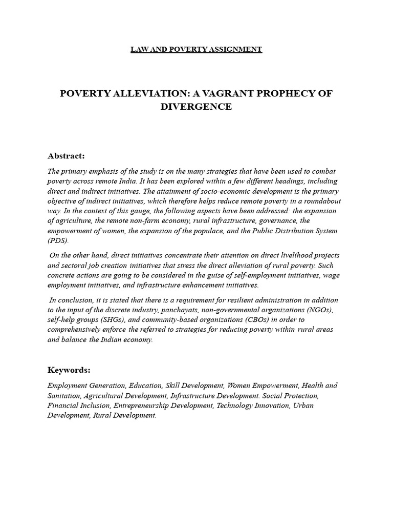 Law and Poverty Assignment | PDF | Poverty | Poverty & Homelessness