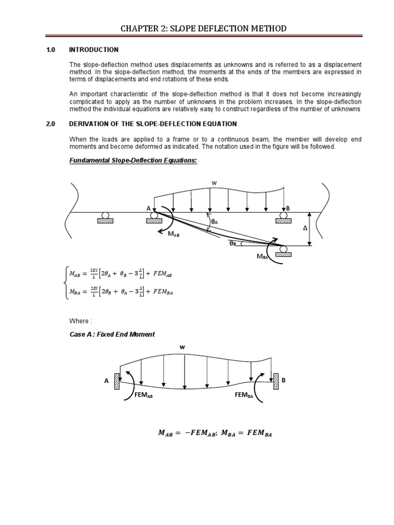 Slope Deflection Method | PDF