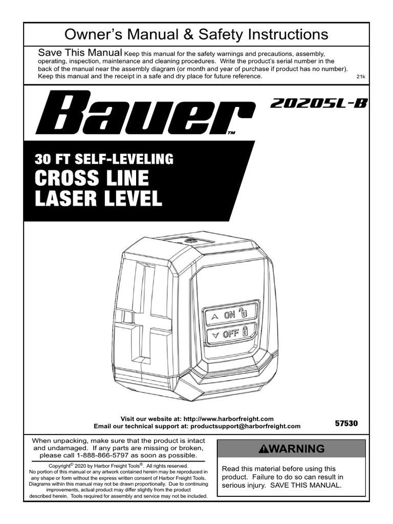 Bauer Laser Level 57530-193175416896 | PDF | Laser | Artificial Cardiac ...