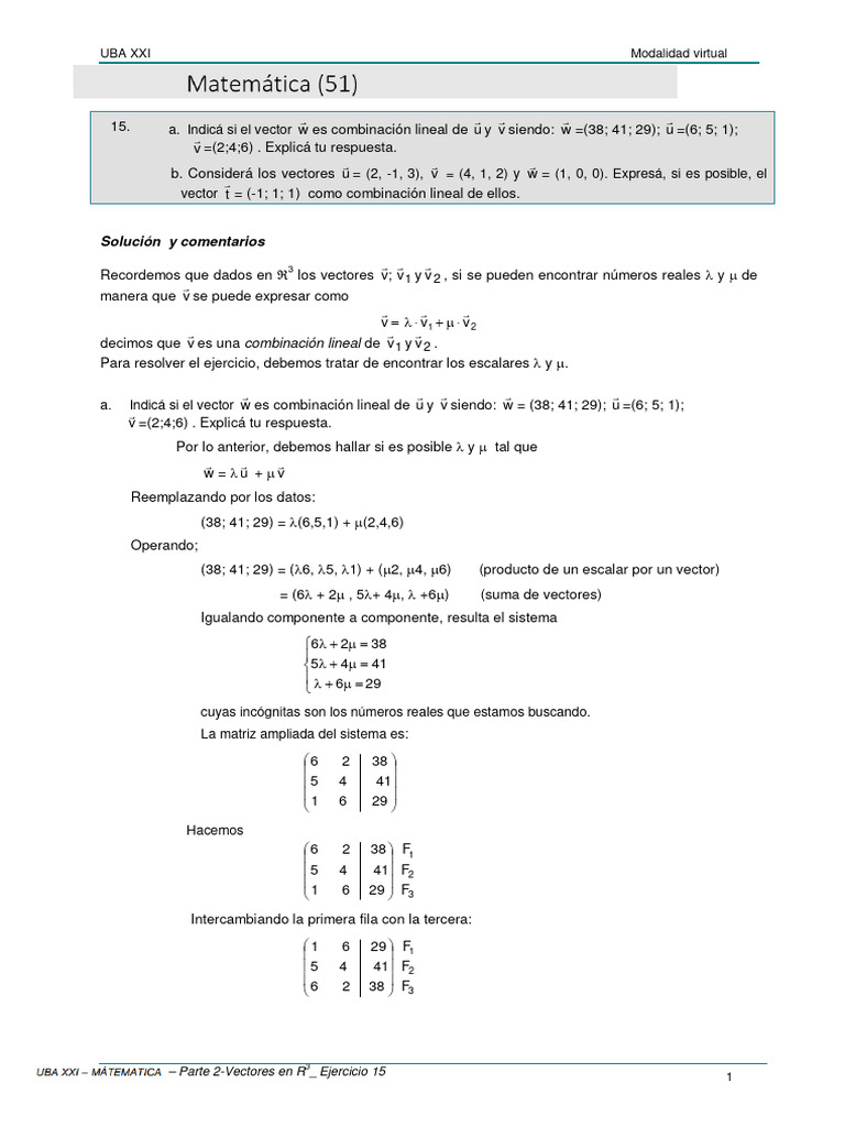 Tp Vectores En El Espacio Ej 15 Pdf Vector Euclidiano Física