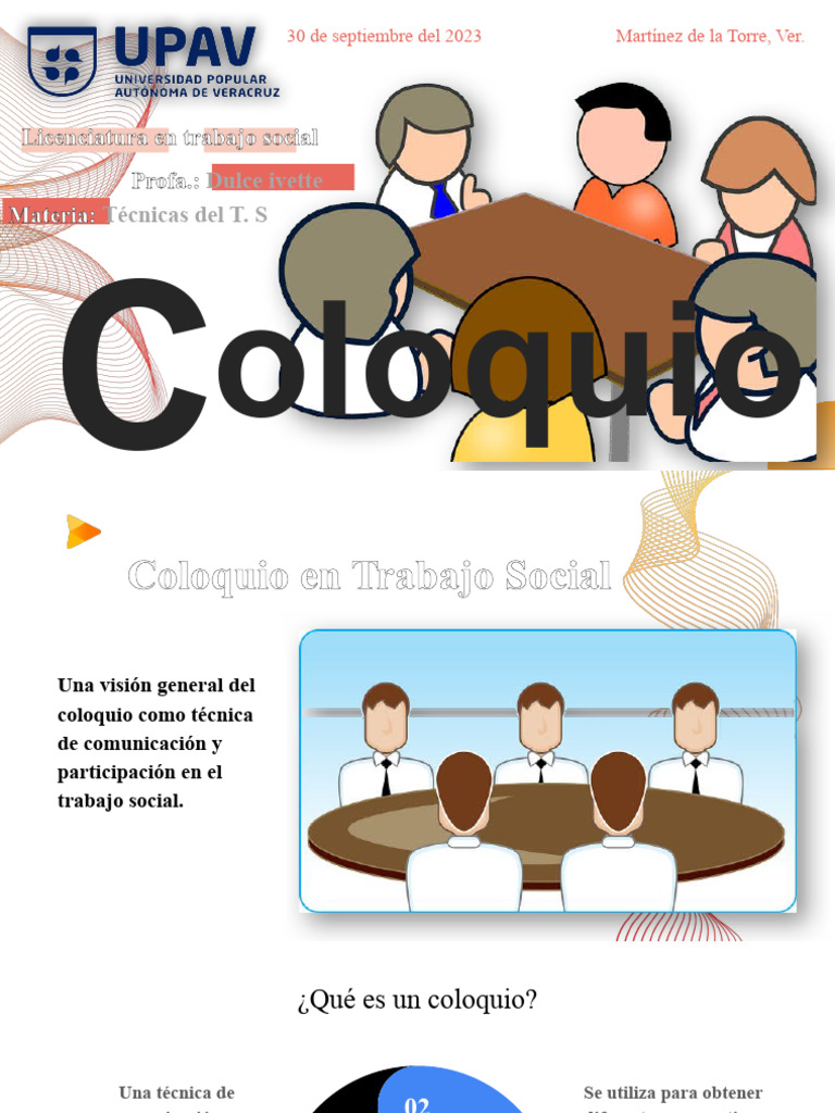 Coloquio Presentacion | PDF | Inclusión (Educación) | Trabajo Social