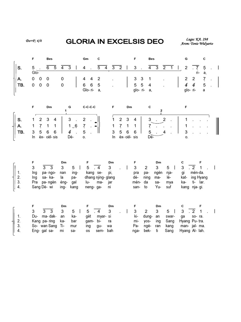 Gloria in Excelsis Deo | PDF