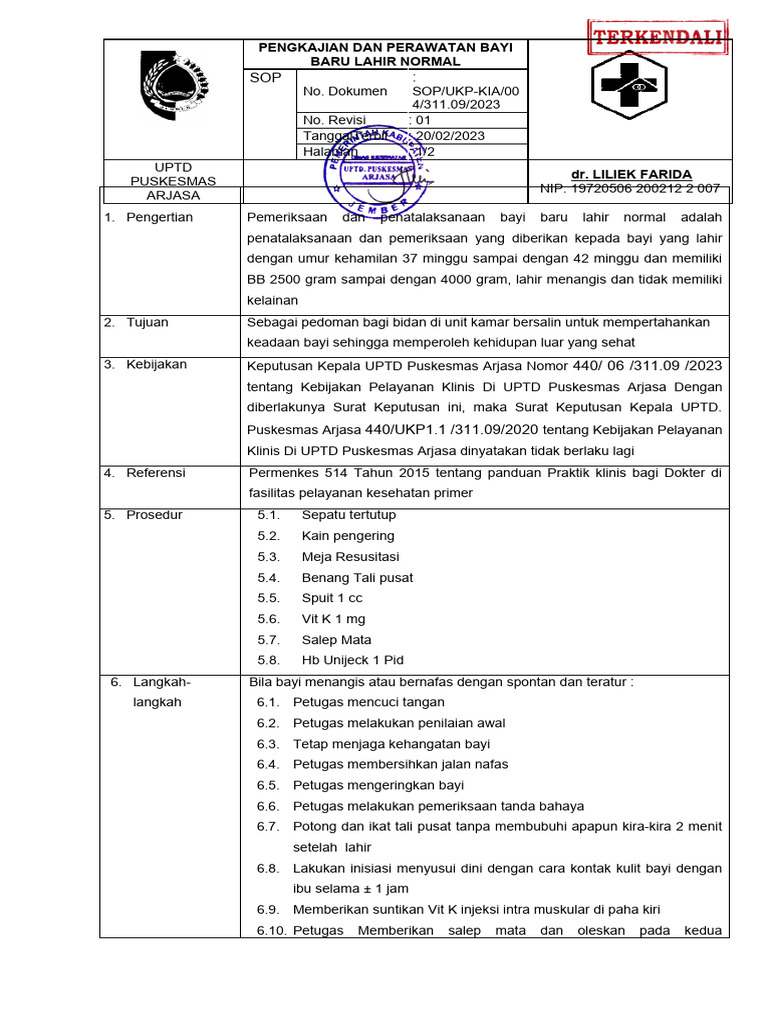 Sop BBL Normal | PDF