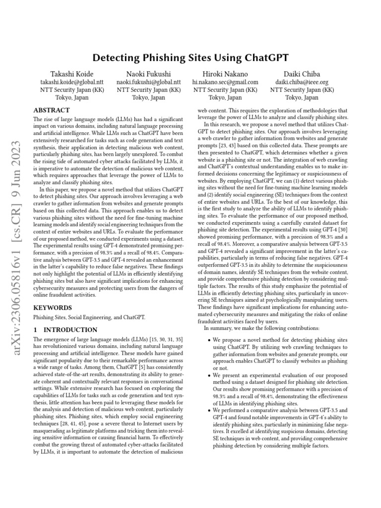 Phishing Detection with ChatGPT | PDF | Phishing | World Wide Web