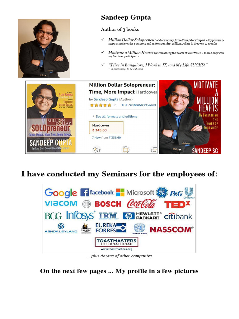 Professional Journey - Sandeep Gupta | PDF