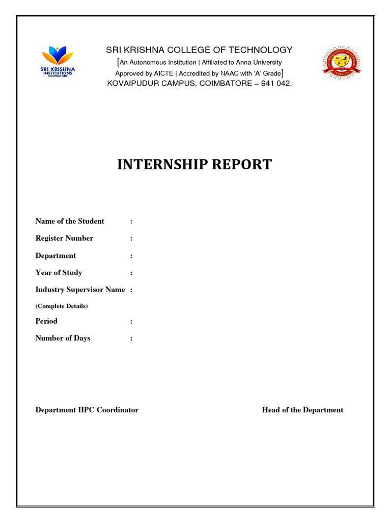 Internship Report - SKCT Format-1 | PDF | Learning | Behavioural Sciences
