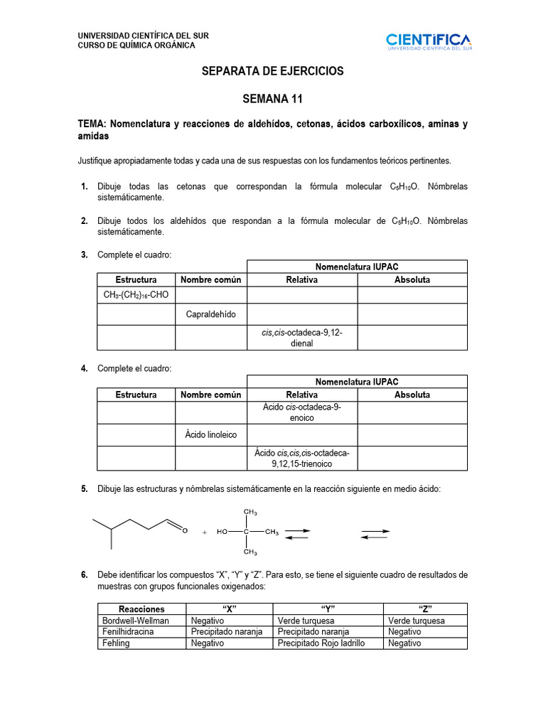 Separata 11 | PDF | Ácido | Cetona