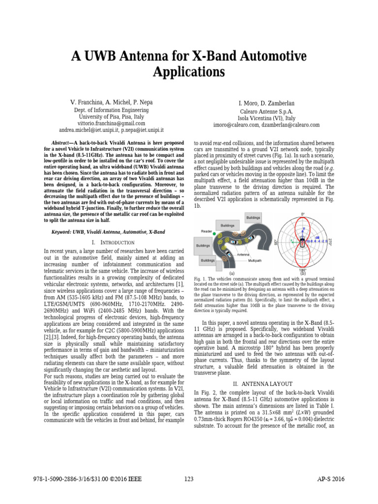 X-Band Uwb | PDF | Antenna (Radio) | Ultra Wideband